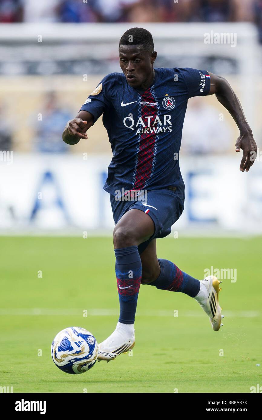 Nuno Mendes of Paris Saint-Germain FC in action during the FIFA Club ...