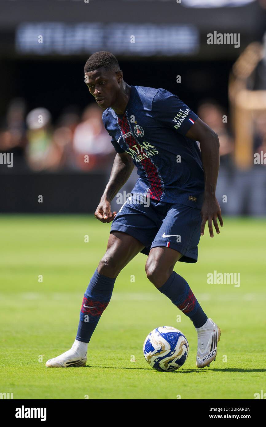 Nuno Mendes of Paris Saint-Germain FC in action during the FIFA Club ...