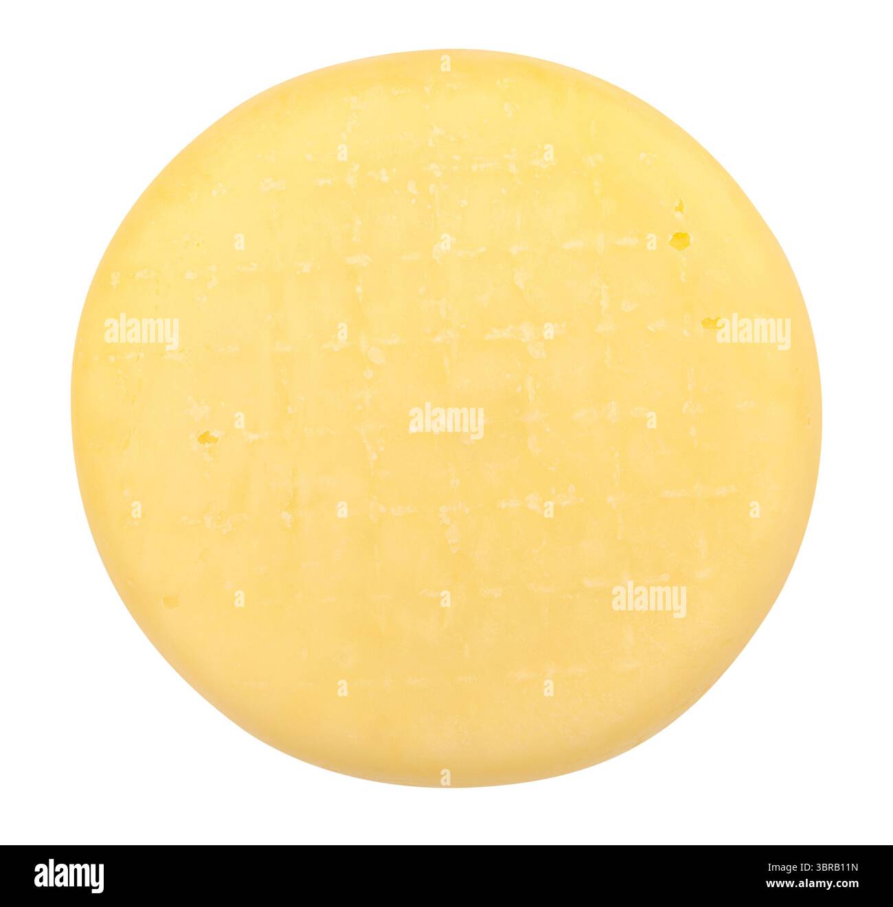 wheel of cheese path isolated on white top view Stock Photo - Alamy