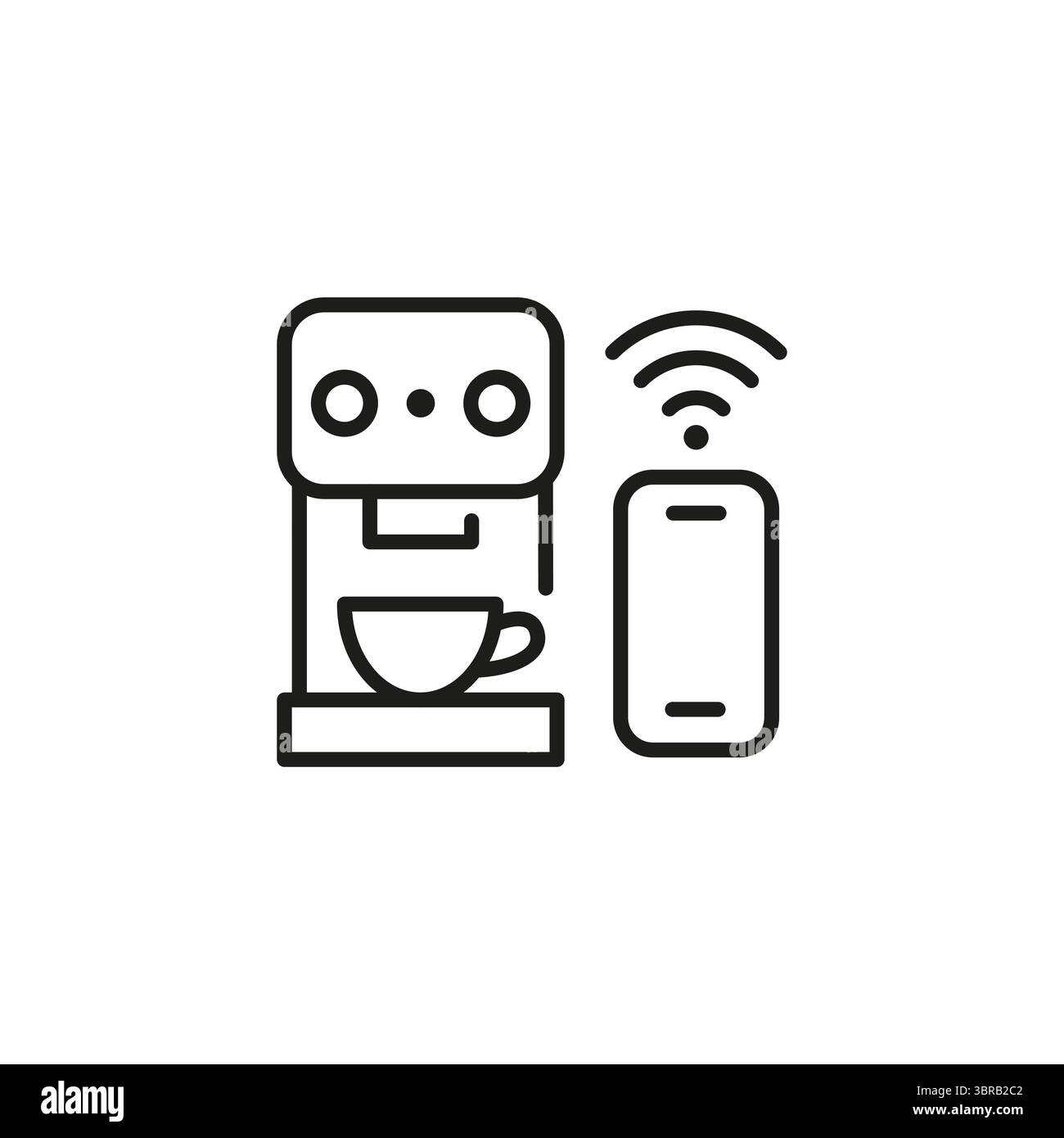 Smart coffee machine icon Cut Out Stock Images & Pictures - Alamy