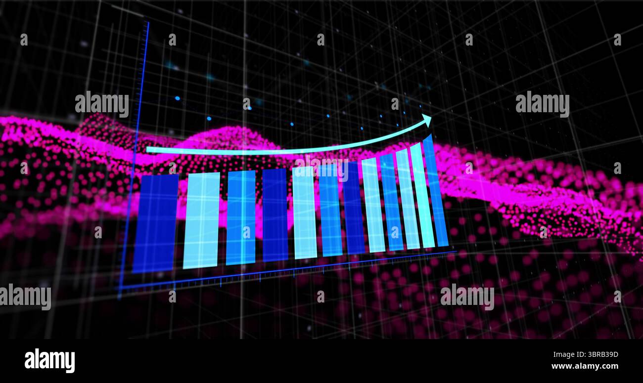 Upward bar graph curved arrow hi-res stock photography and images - Alamy
