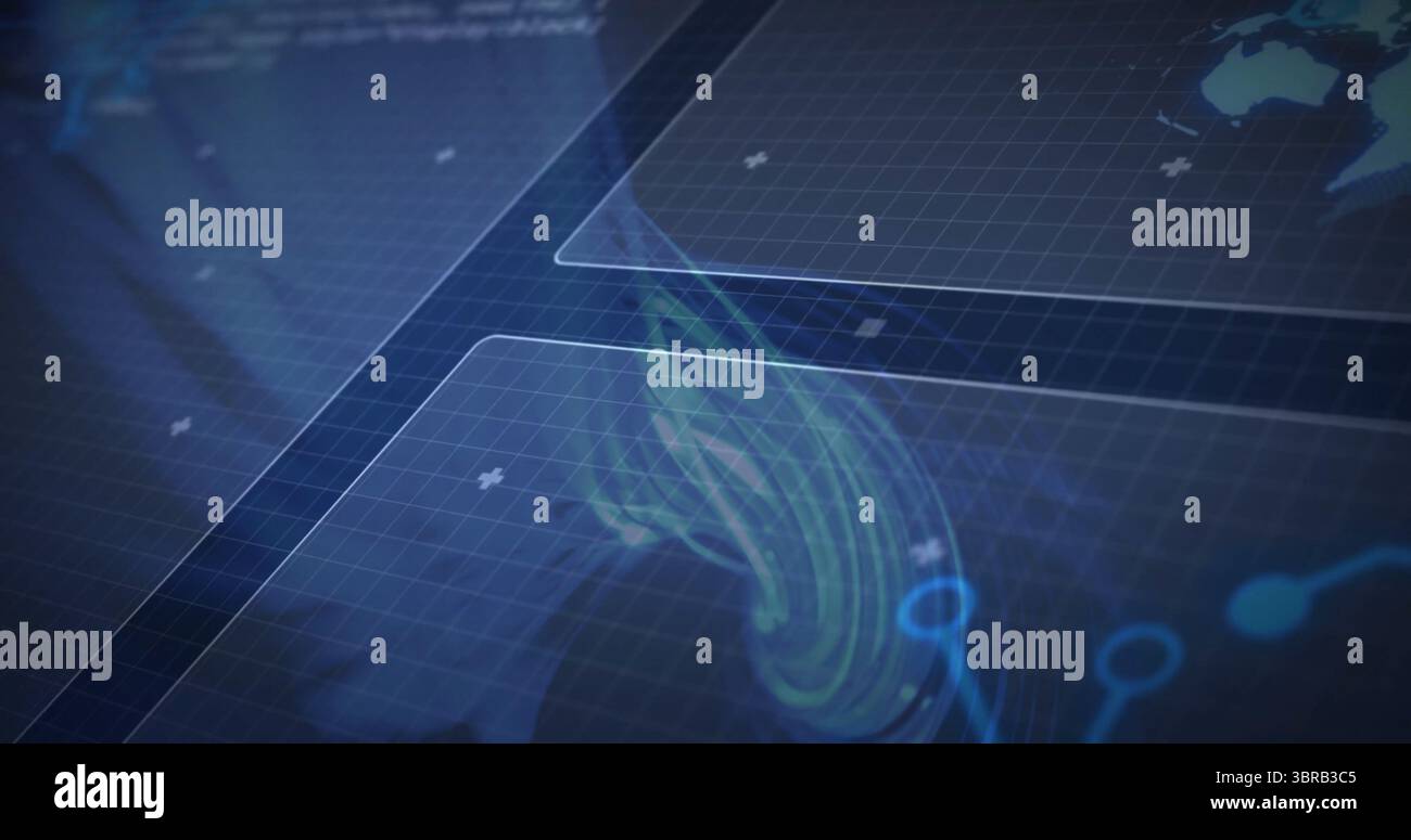 Animating digital map data visualization hi-res stock photography and ...