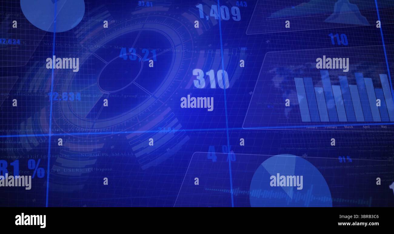 Data dashboard displaying bar chart hi-res stock photography and images ...