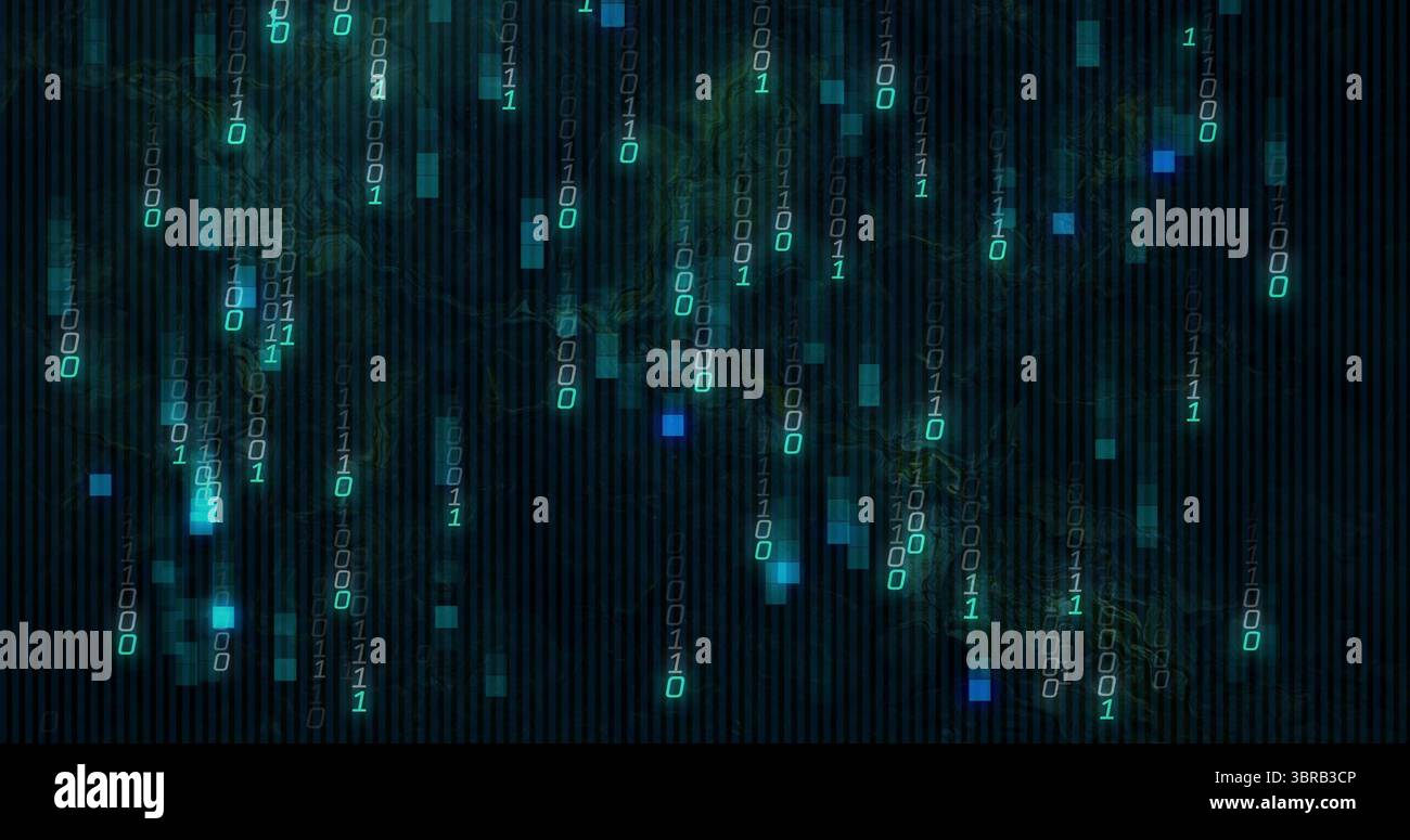 Digital matrix falling data streaming hi-res stock photography and images - Alamy