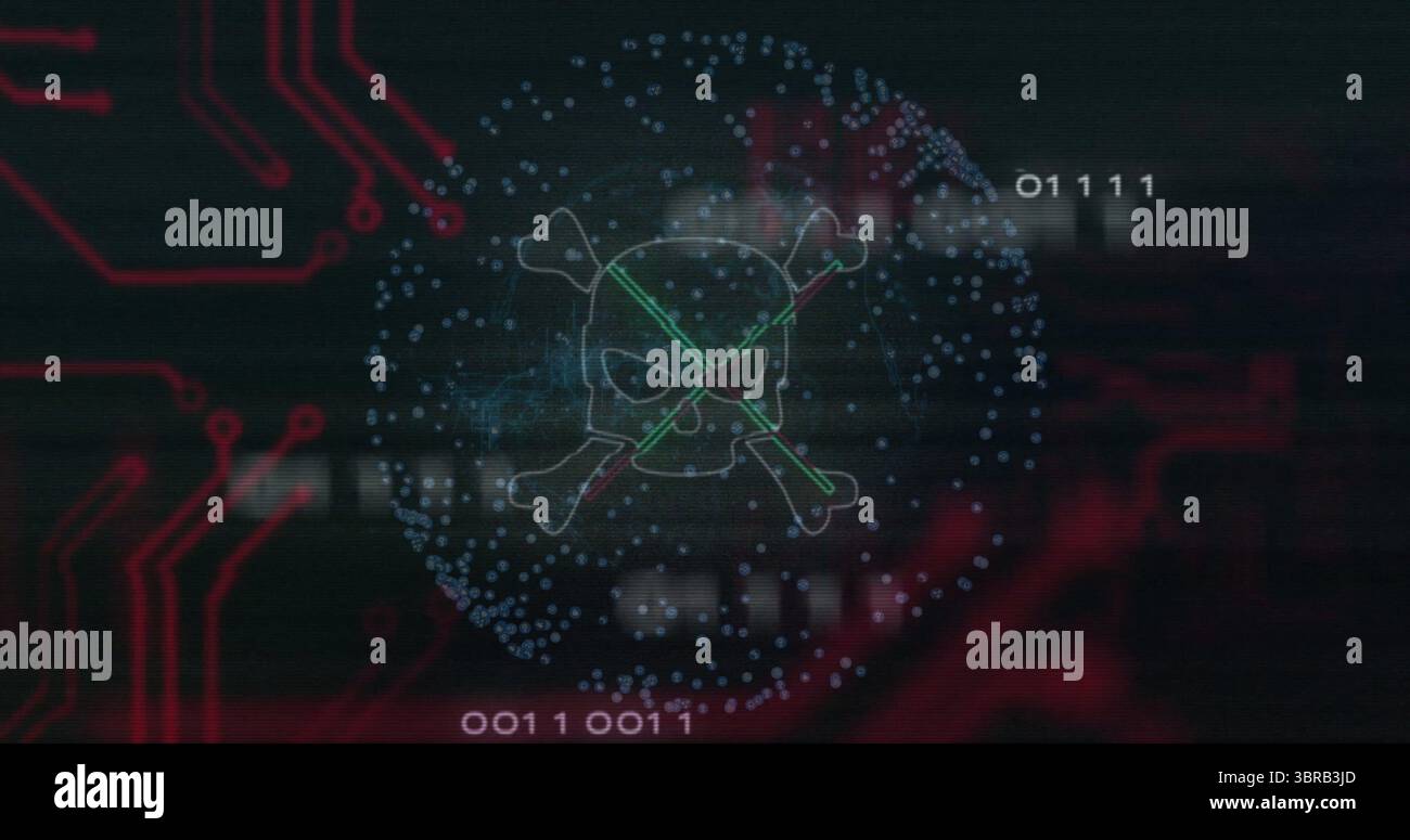 Glowing red skull icon in hi-res stock photography and images - Alamy