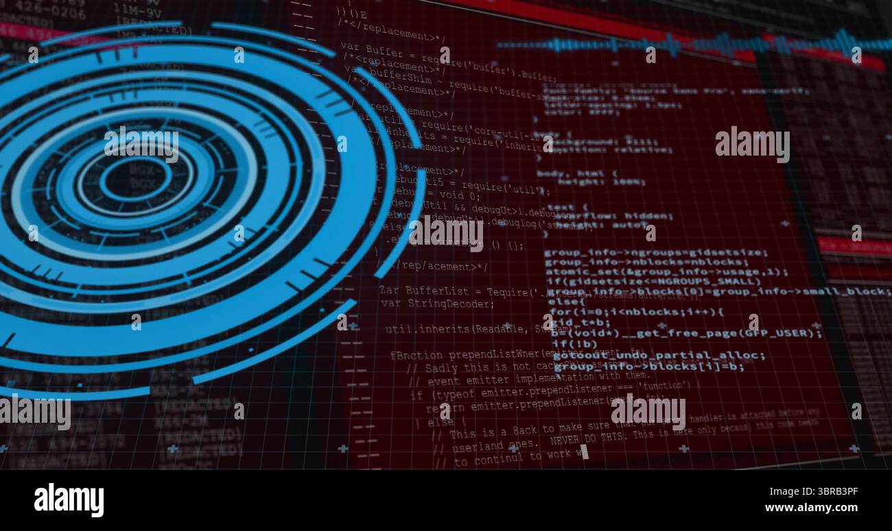 Digital hud graphic showing red hi-res stock photography and images - Alamy