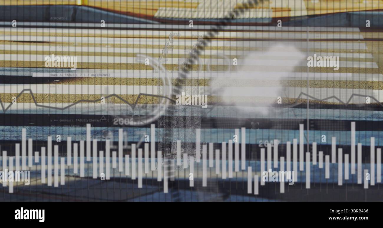 Financial overlay presenting bar chart hi-res stock photography and ...