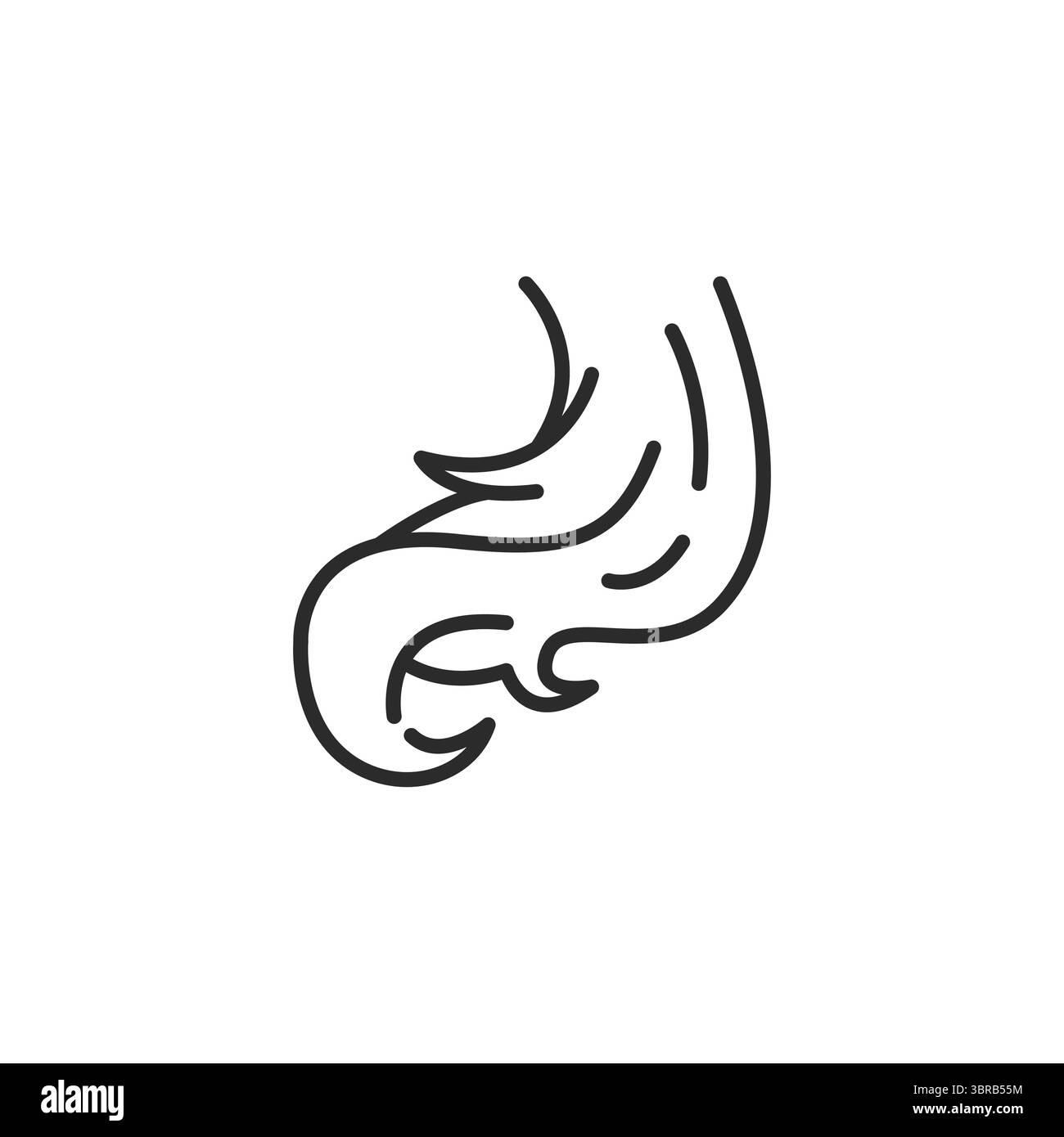 Curly hair icon outline Stock Vector Images - Alamy
