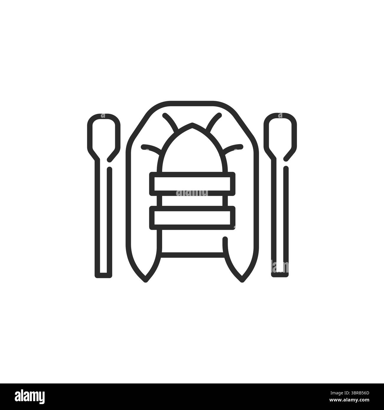 Rubber boat on sea Stock Vector Images - Alamy