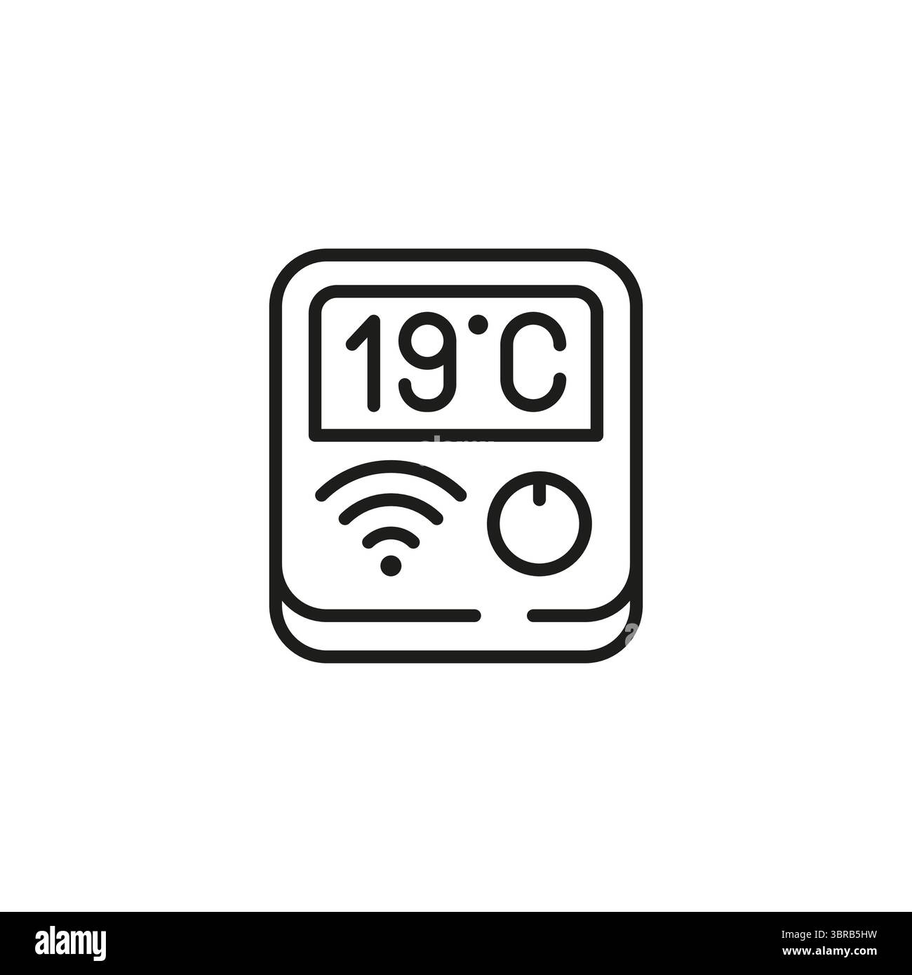 Smart home thermostat icon Stock Vector Images - Alamy