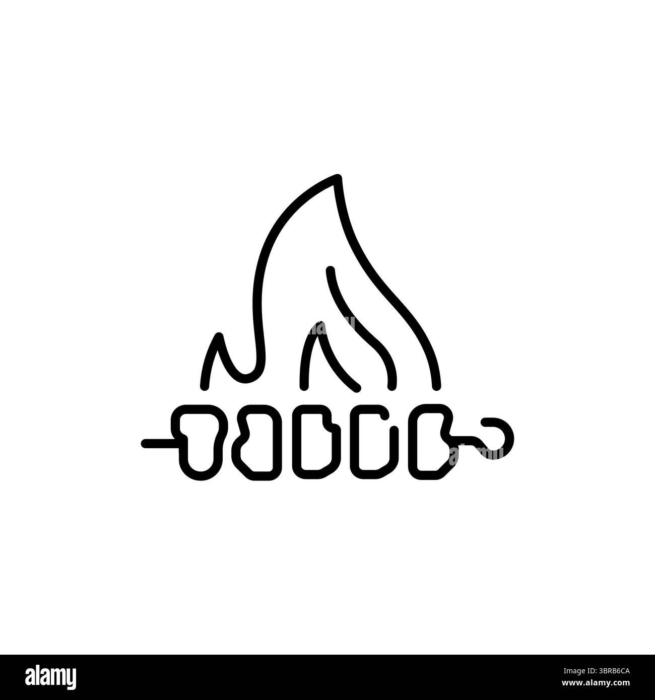 Grilled Kebab Icon Stock Vector Image & Art - Alamy