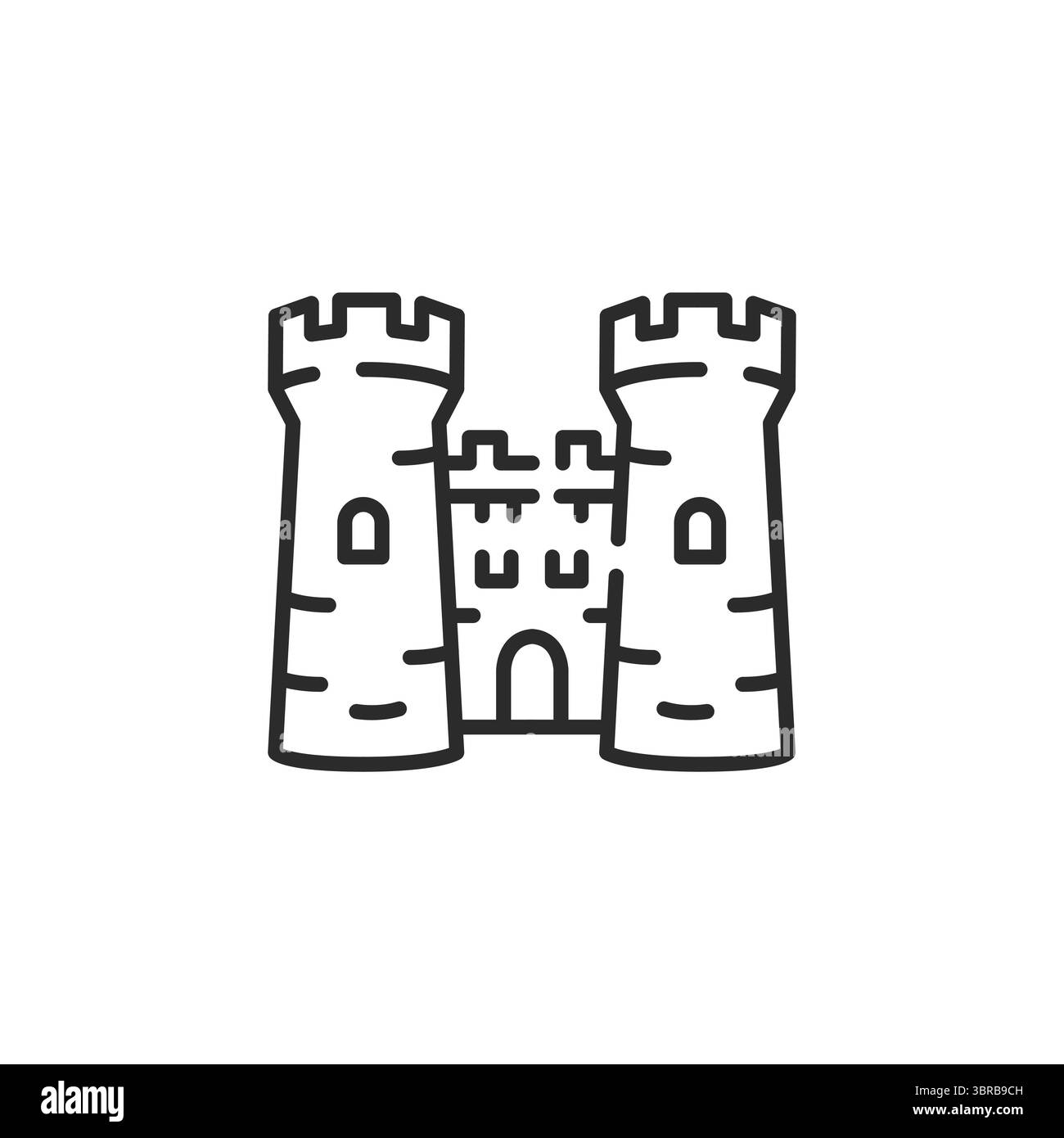 Castle fortress icon. Simple castle fortress icon for social media app ...
