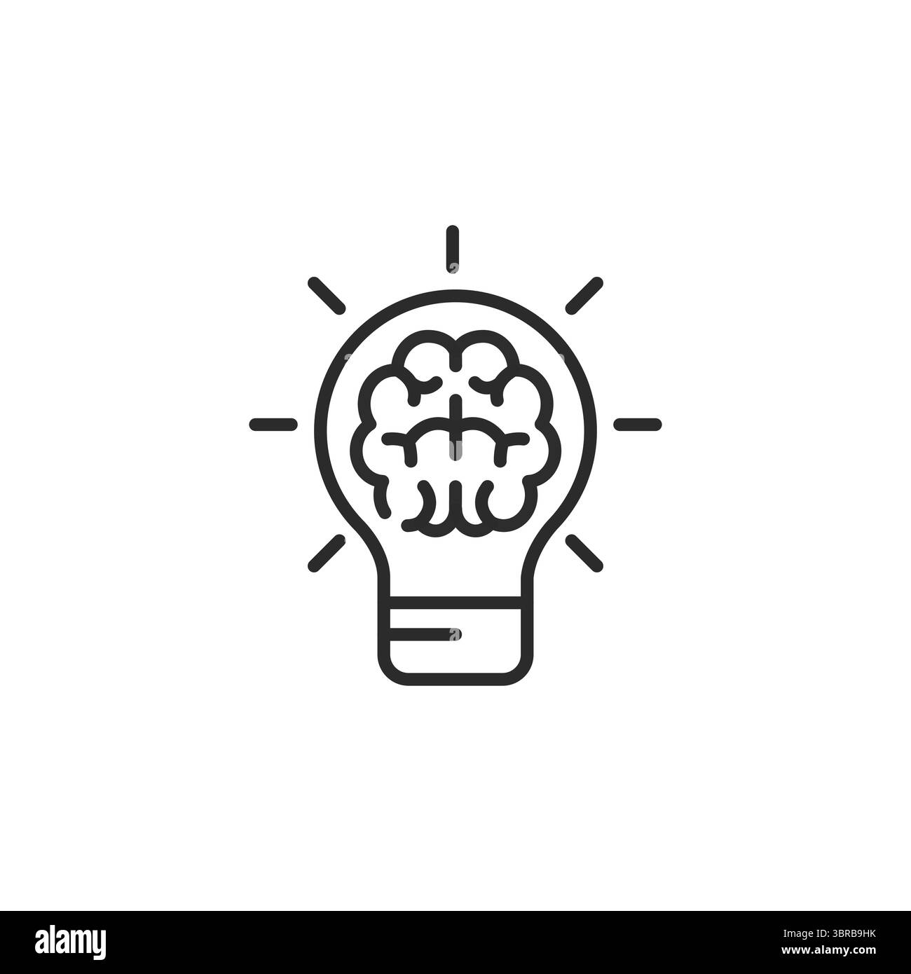 Brain idea spark icon hi-res stock photography and images - Alamy