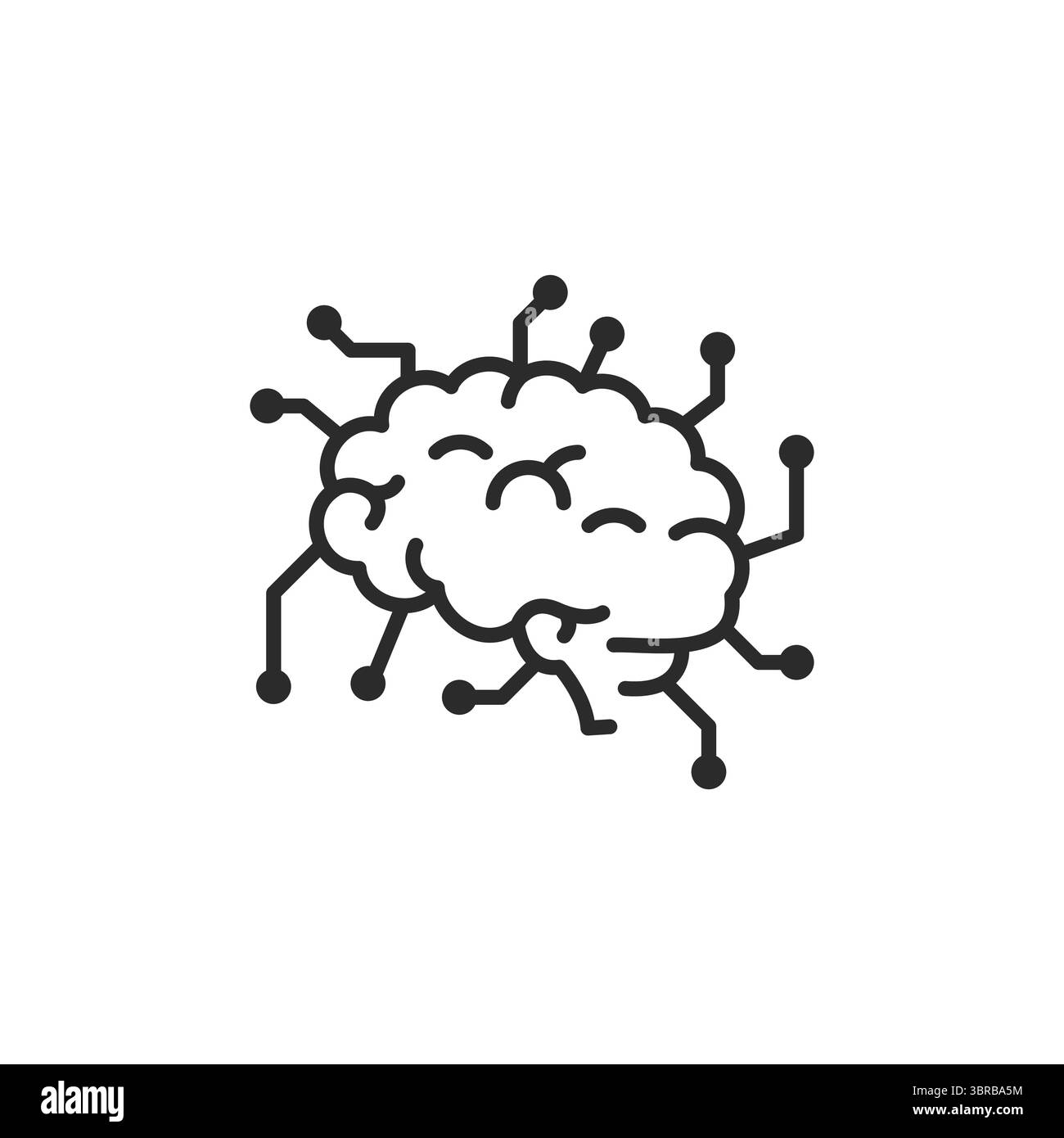 Brain neuron network Black and White Stock Photos & Images - Alamy