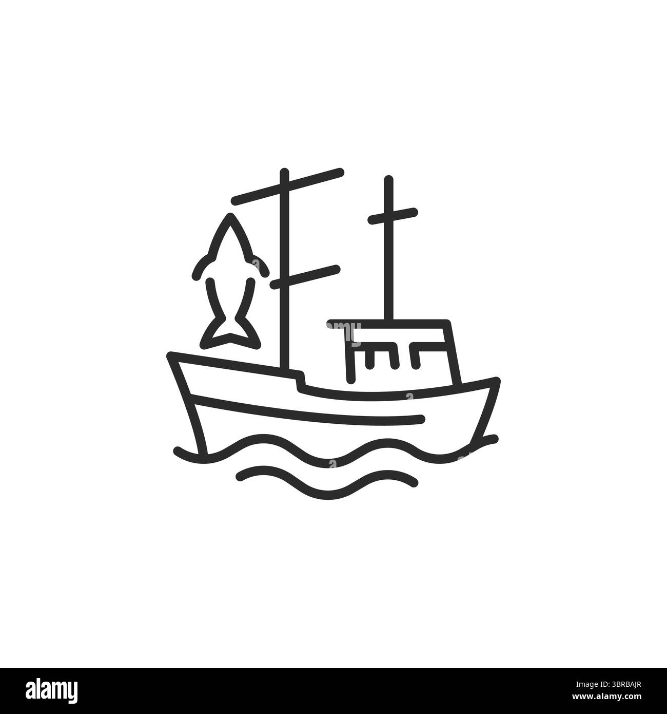 Boat fish net Cut Out Stock Images & Pictures - Alamy