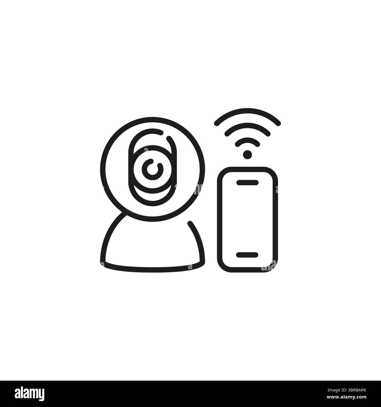 Surveillance camera signal internet Cut Out Stock Images & Pictures - Alamy