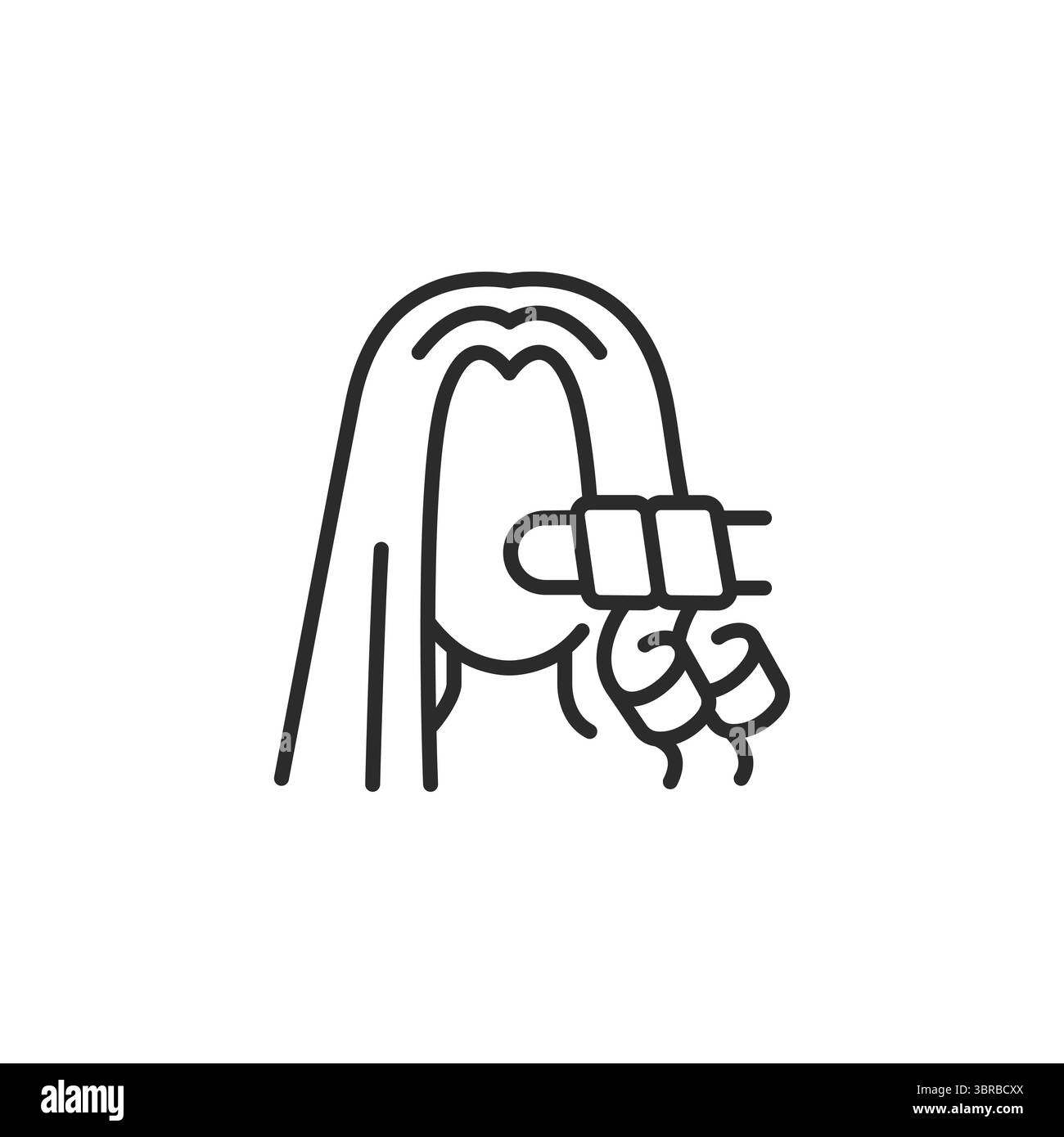 Long straight female hair Stock Vector Images - Alamy