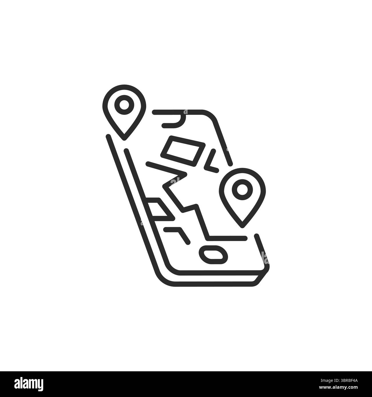 Mobile Map Icon Stock Vector Image & Art - Alamy