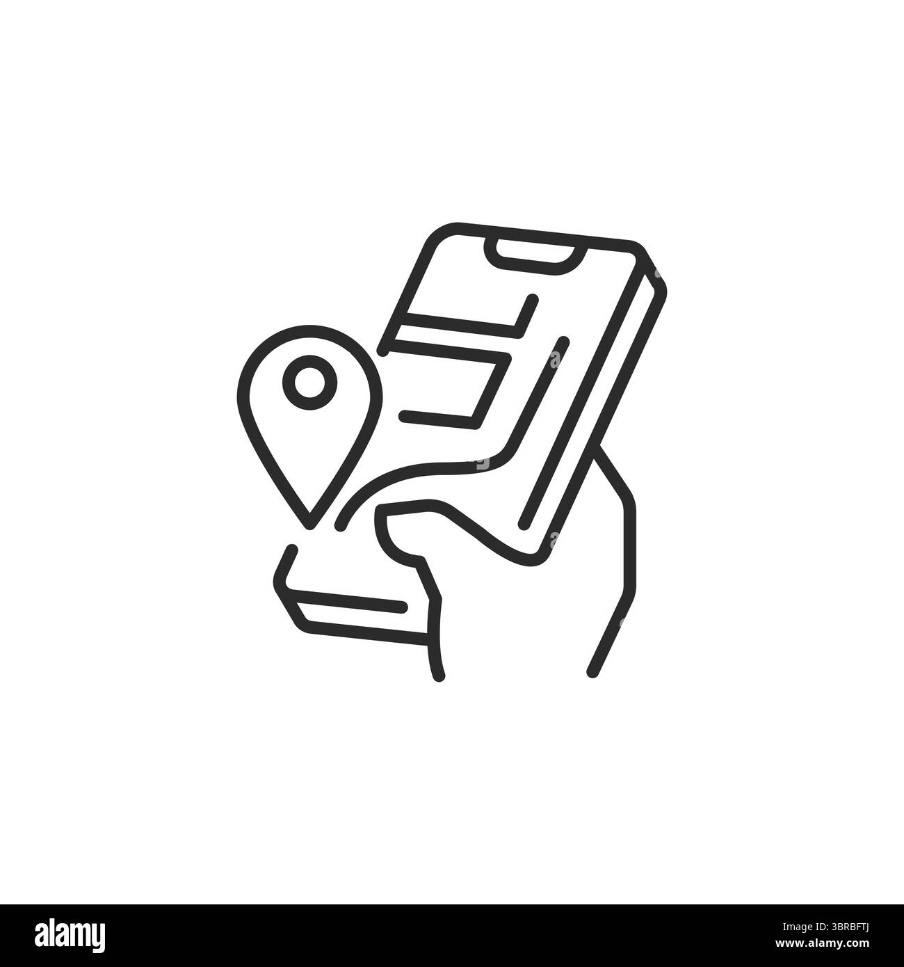 GPS Phone Icon Stock Vector Image & Art - Alamy