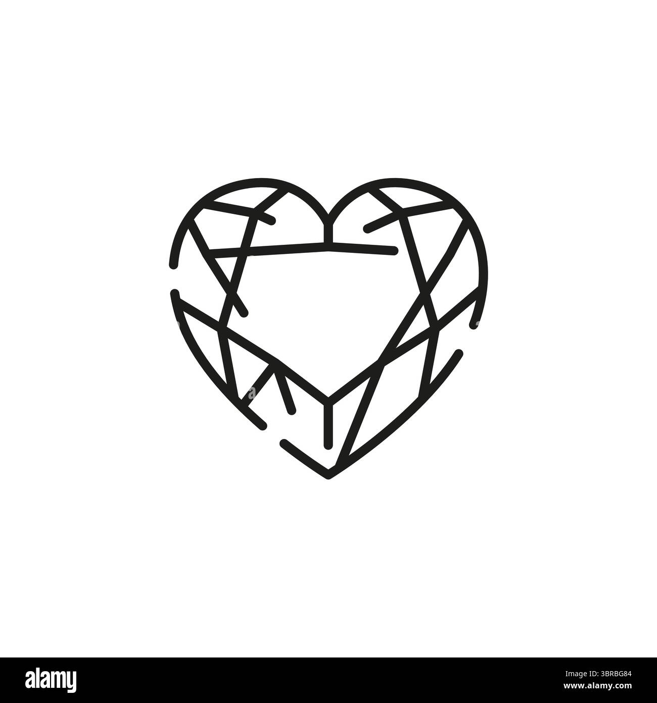 Heart Gem Icon Stock Vector Image & Art - Alamy