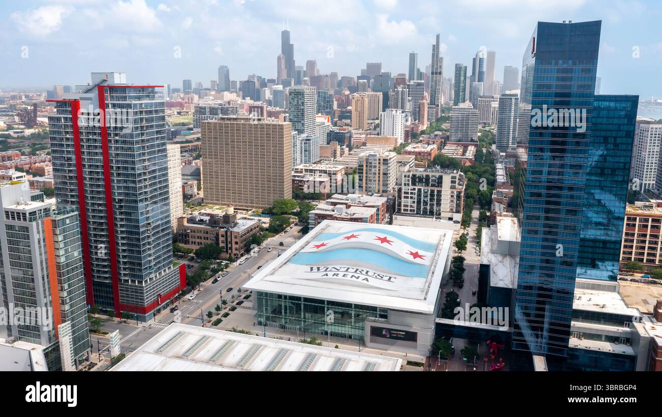 Aerial view of Wintrust Arena, which is across from the McCormick Place ...