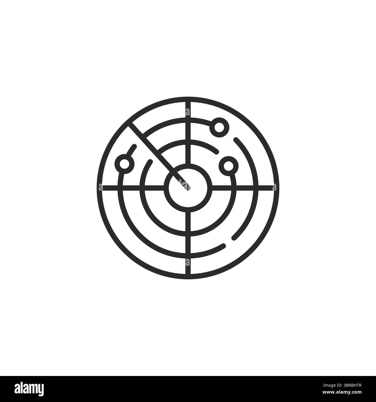 Radar detection icon outline hi-res stock photography and images - Alamy