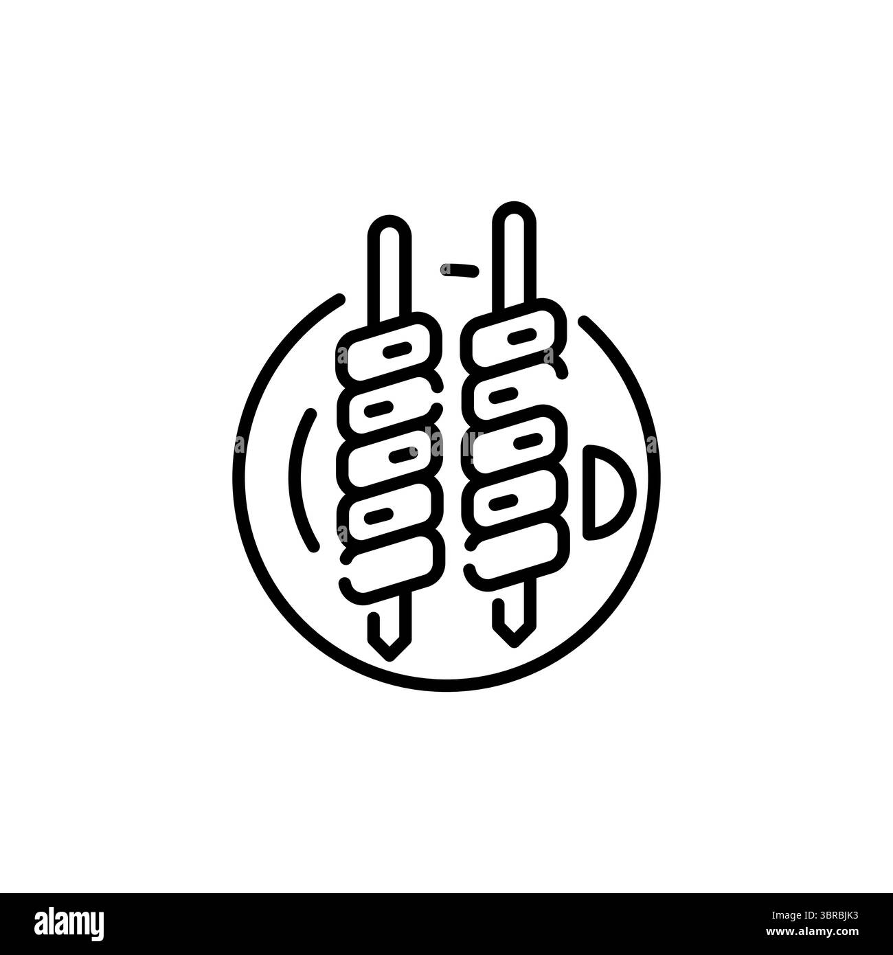 Shish kebab on skewers grill Stock Vector Images - Alamy