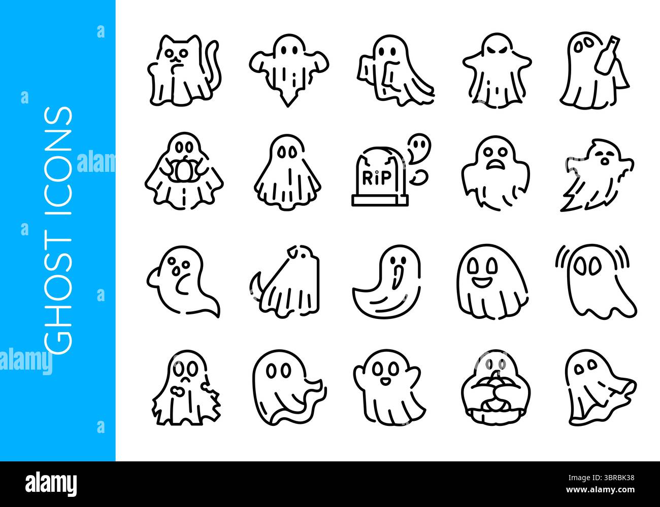 Ghost Icons Set Stock Vector Image & Art - Alamy