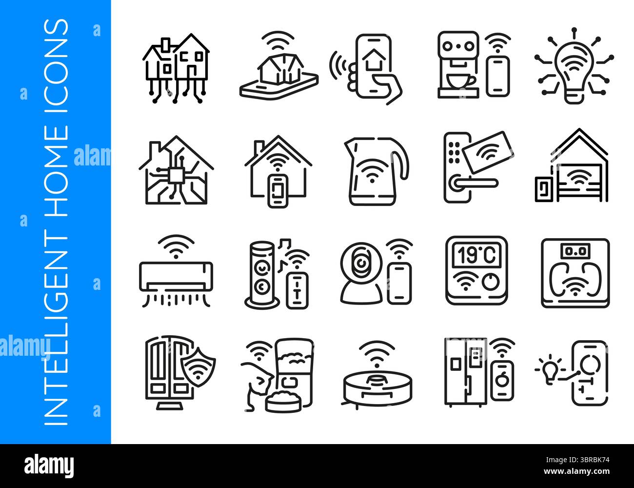 Intelligent Home Icons Stock Vector Image & Art - Alamy