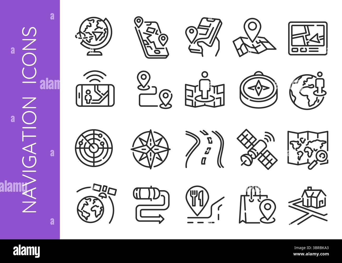 Map gps navigation app Stock Vector Images - Alamy