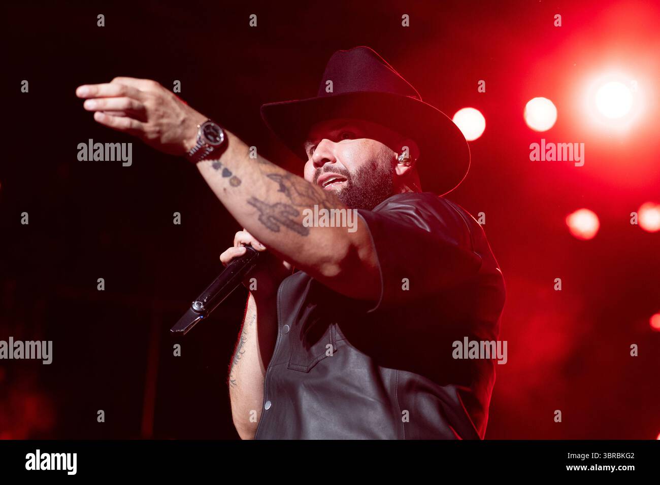 Mexican singer Carin Leon performs during the concert at the Movisatar ...