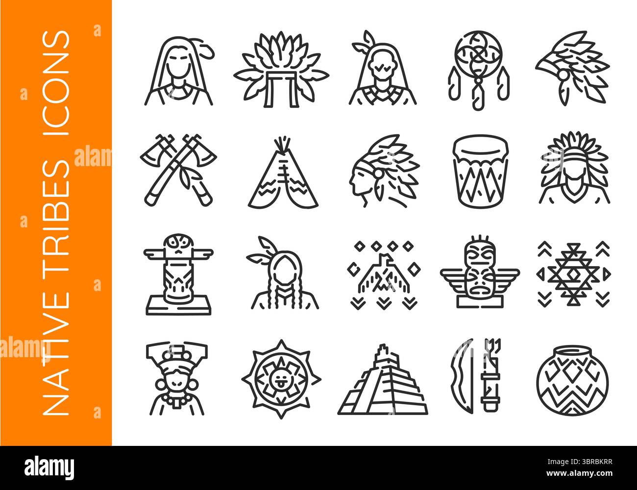 Native feather mask Stock Vector Images - Alamy