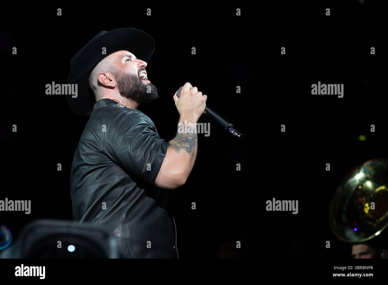 Mexican singer Carin Leon performs during the concert at the Movisatar ...
