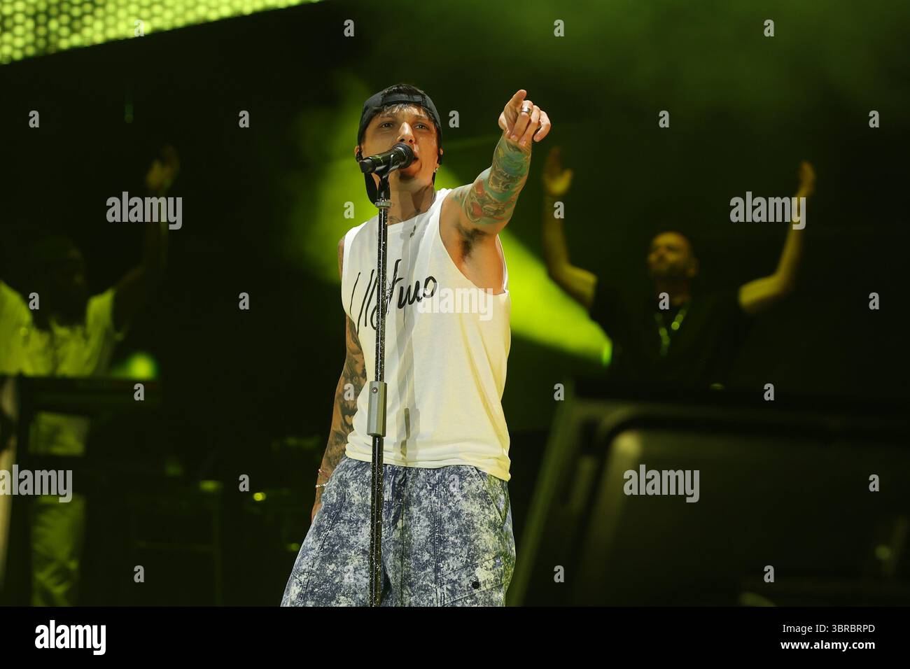Italian singer Ultimo live at Stadio Olimpico in Rome for his tour ...
