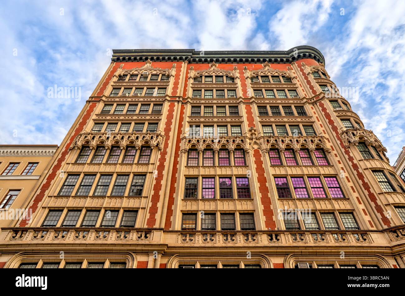 New York, New York - February 17, 2022: Iconic architecture along the ...