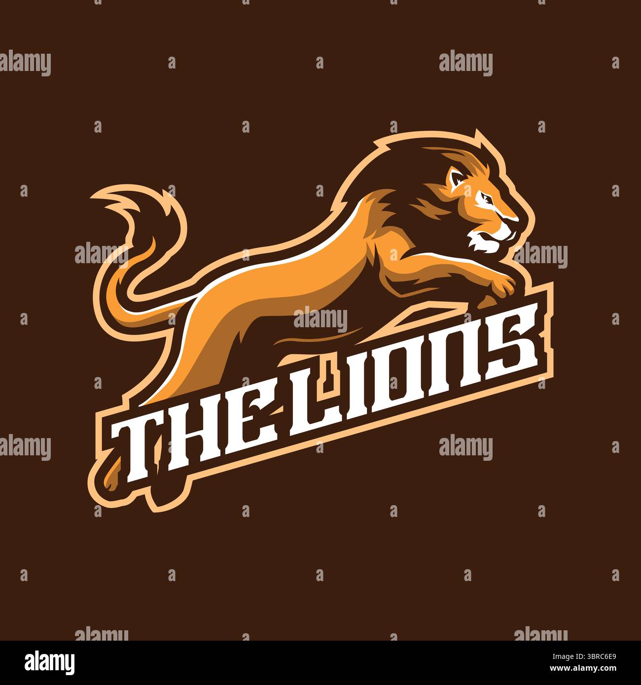 Lion mascot logo design vector with modern illustration concept style ...