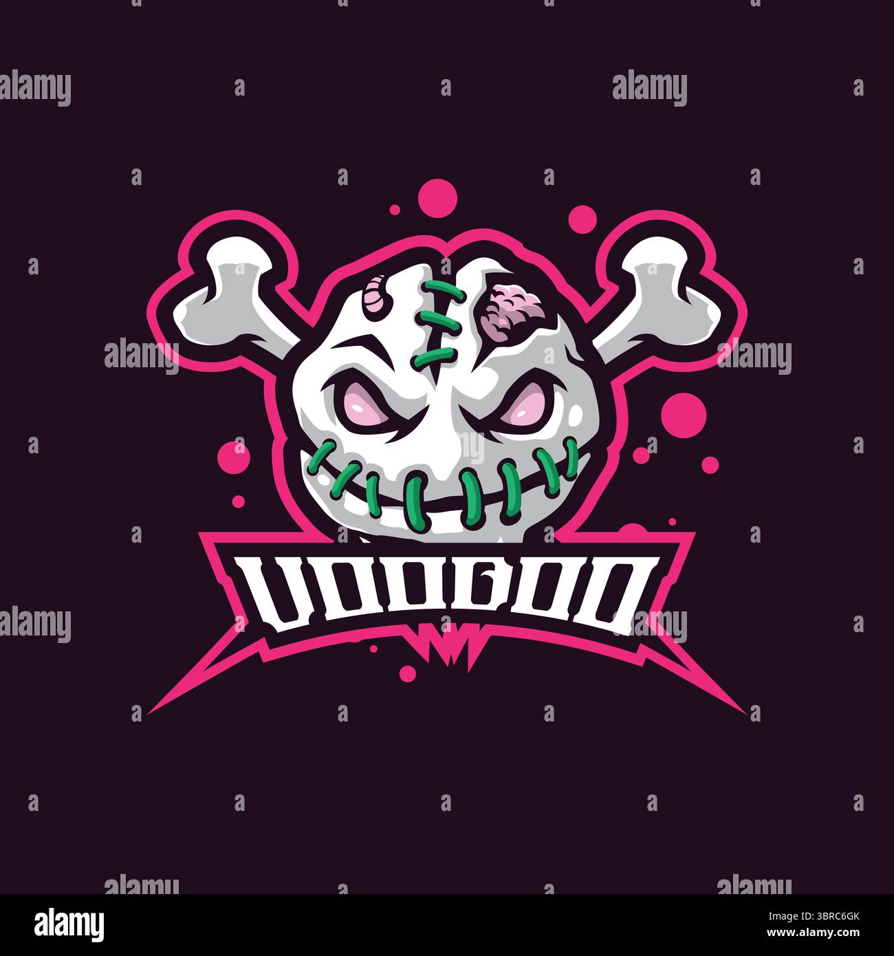 Voodoo mascot logo design vector with modern illustration concept style ...