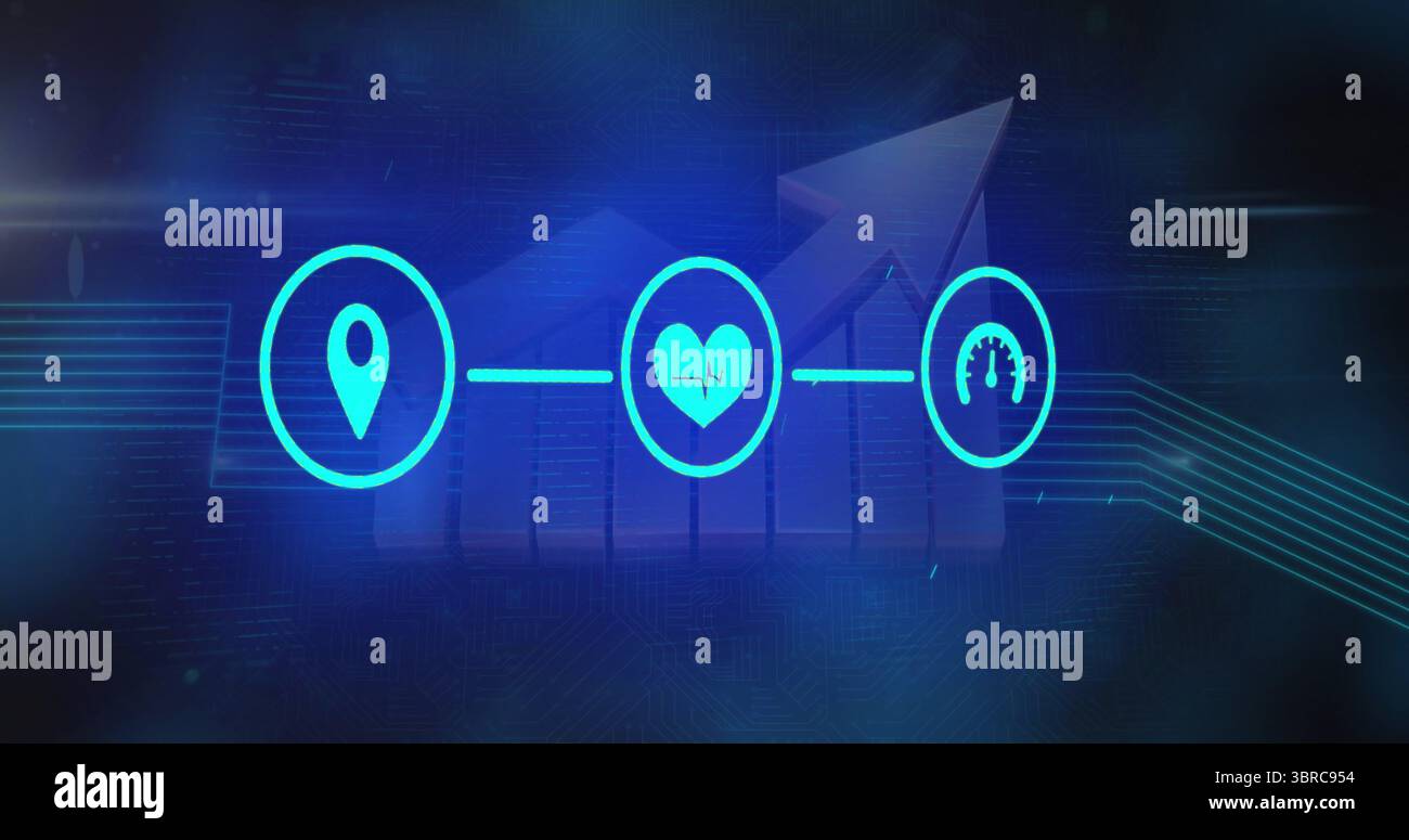 Modern glowing location pin hi-res stock photography and images - Alamy