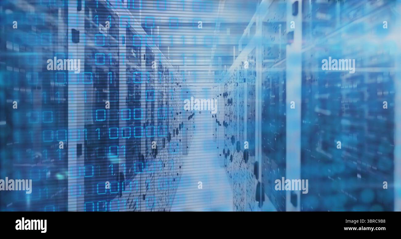 Glowing corridor server racks hi-res stock photography and images - Alamy