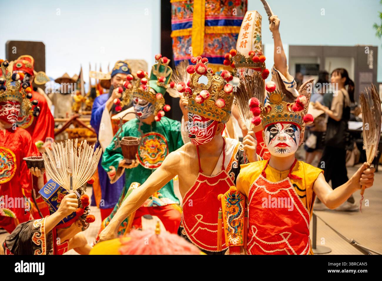 Tainan City, Taiwan – Jun 29 2025: Lifelike statue-like children ...