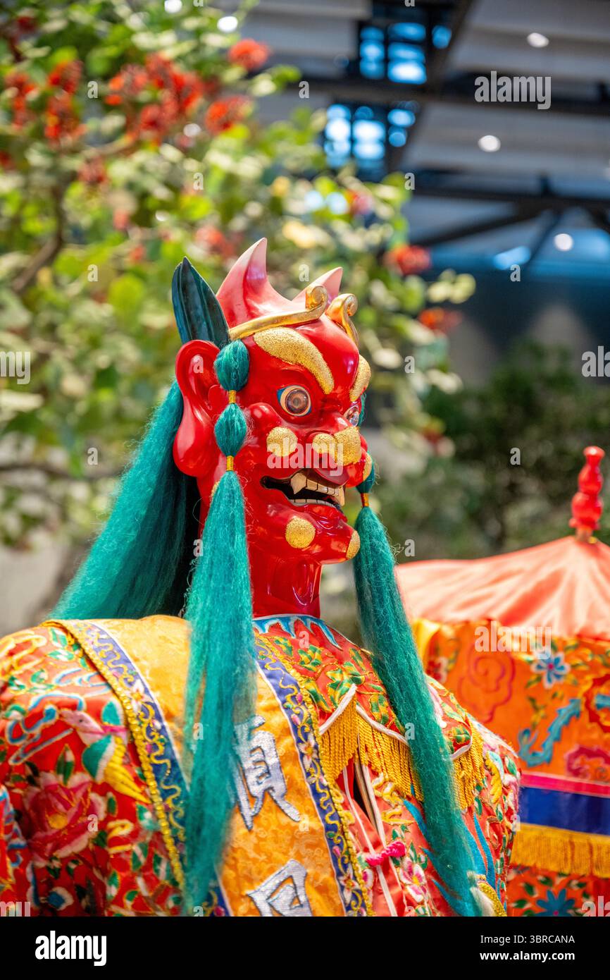 Tainan City, Taiwan – Jun 29 2025: Vibrant close-up of a traditional ...