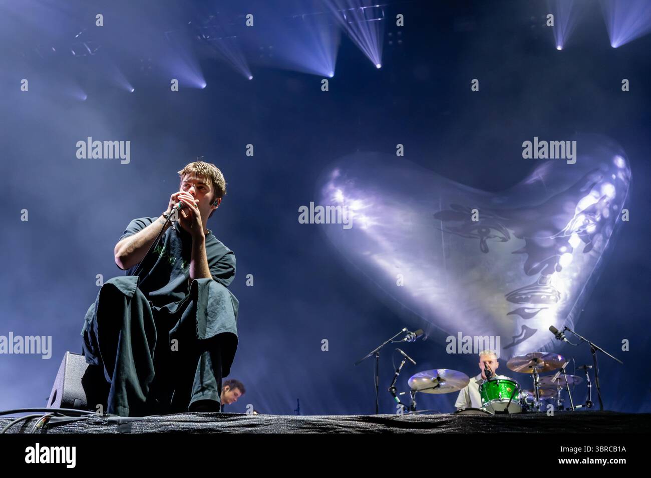 Grian Chatten from Irish post-punk band Fontaines D.C. performs live on ...
