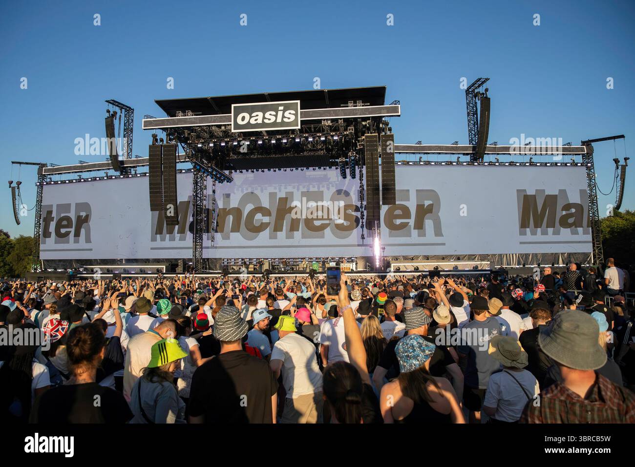 Manchester, England, 11th July, 2025. Oasis playing the first of five ...