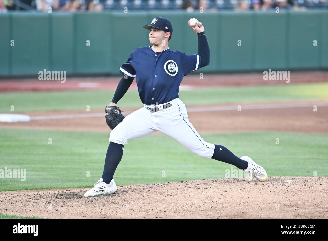 July 11, 2025: Columbus Clippers pitcher Ryan Webb (44) pitches against ...