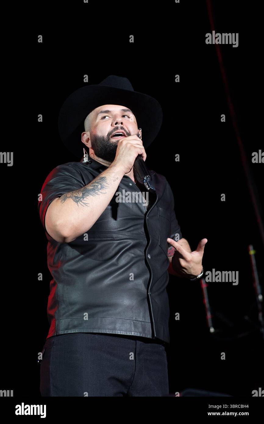 Mexican singer Carin Leon performs during the concert at the Movisatar ...