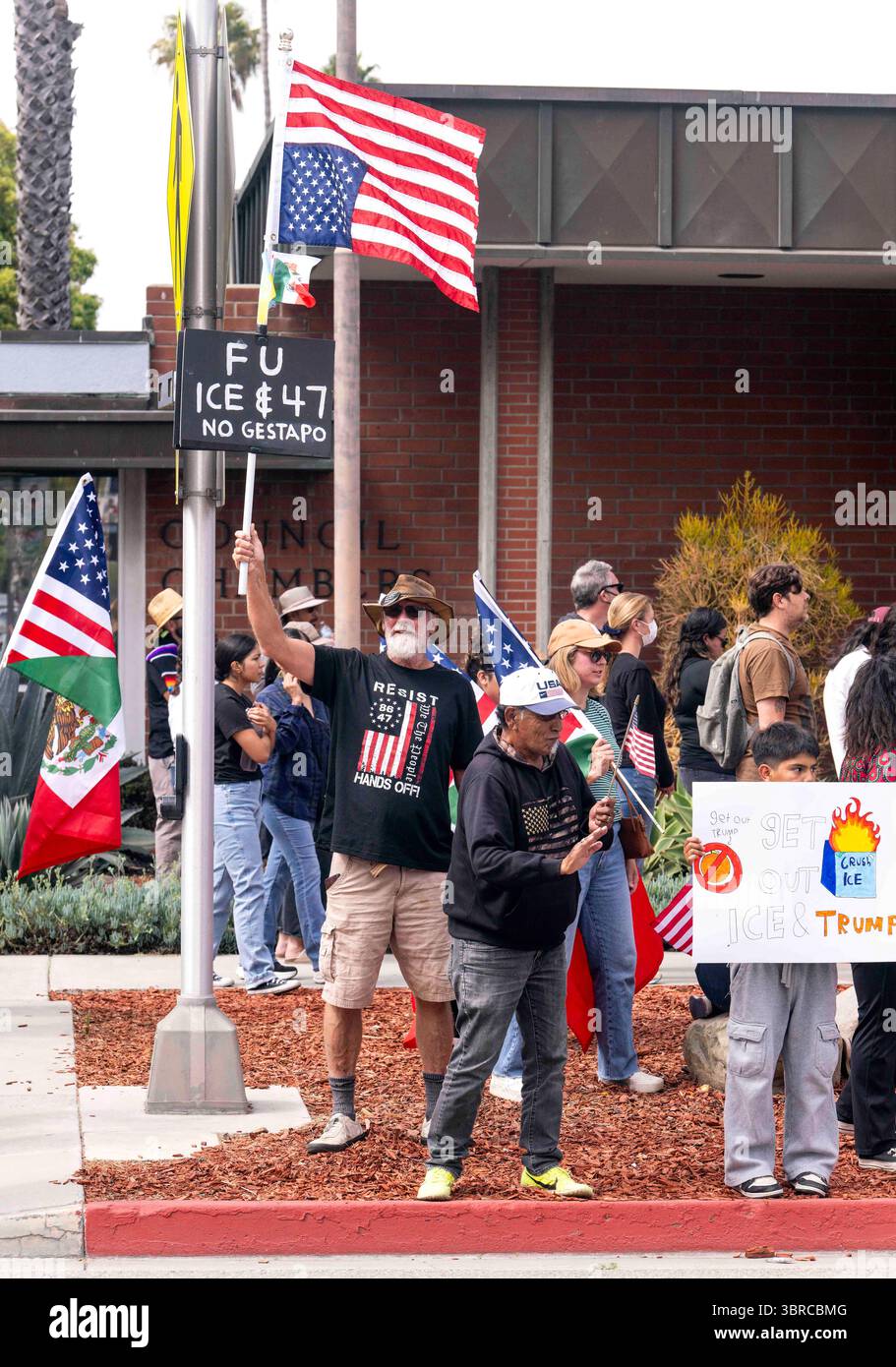 July 11,, 2025 - Oxnard, California, USA - People gather at Oxnard City ...
