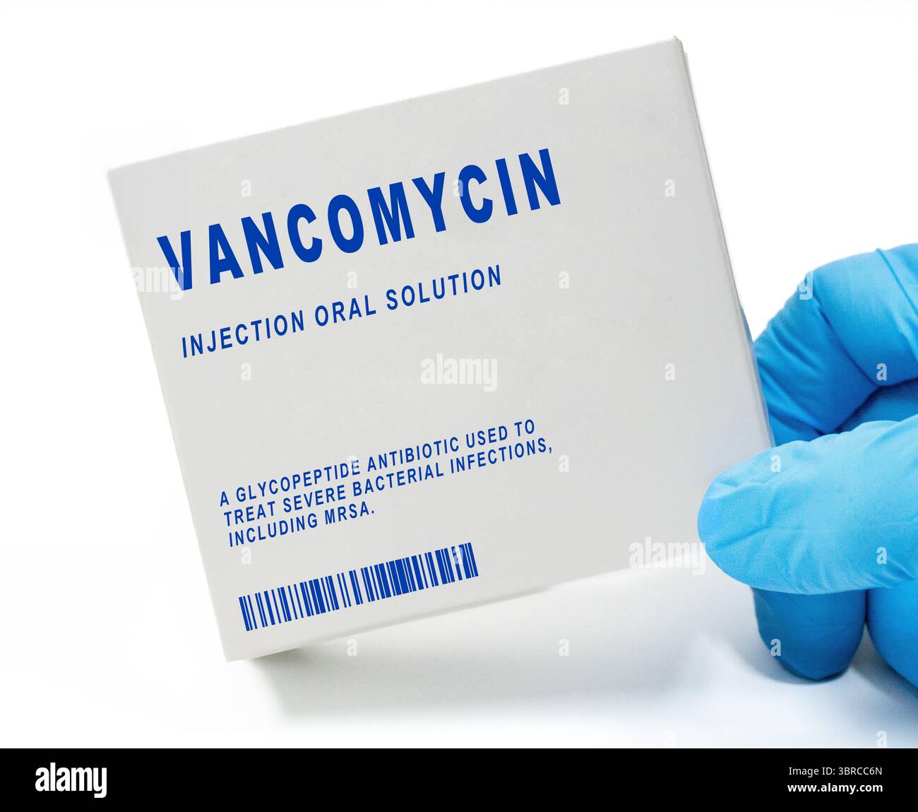 Vancomycin injection and oral solution. A glycopeptide antibiotic used ...
