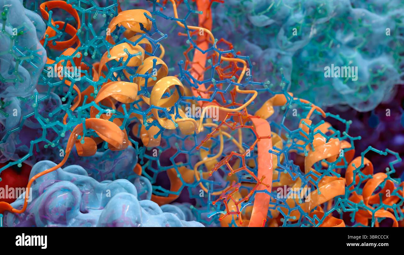 Molecular biology, conceptual illustration Stock Photo - Alamy