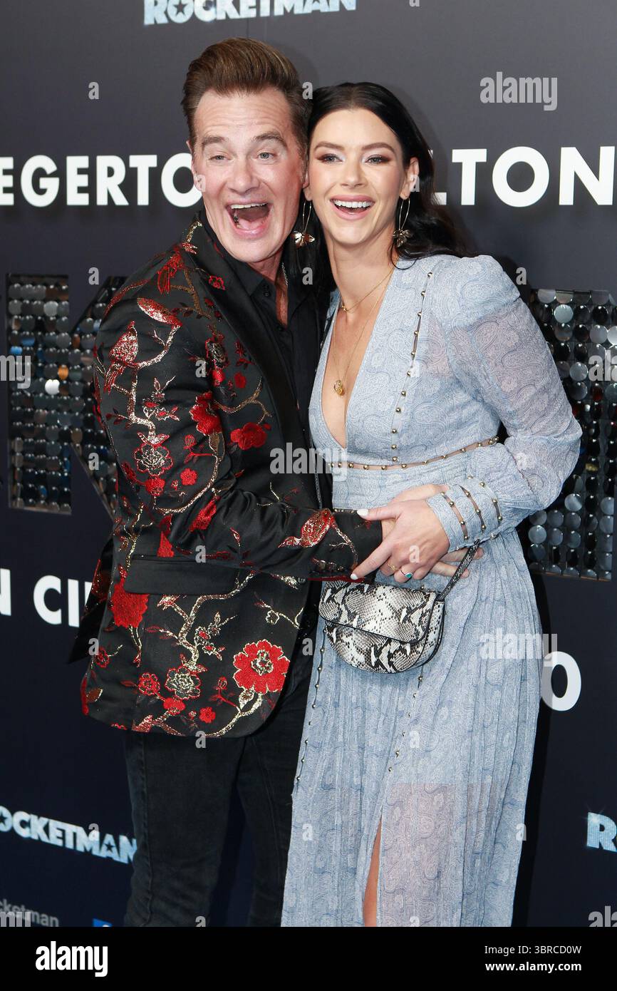 Richard Reid, Brittney Hockley arriving at the Rocketman premiere with ...