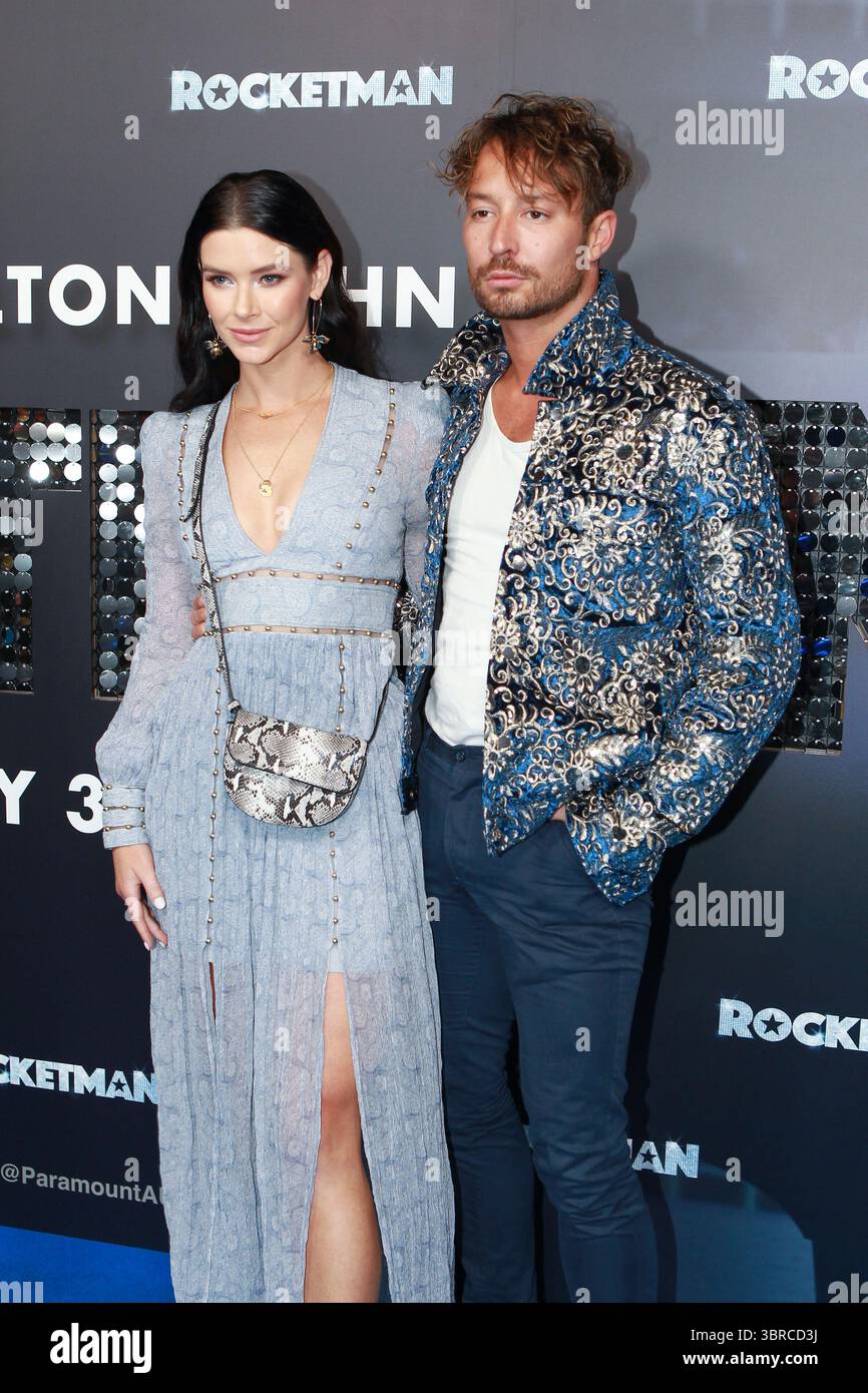 Brittany Hockley, Simon Hancock arriving at the Rocketman premiere with ...